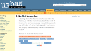 【NNN】「禁屌 11 月」是什麼？由於出自於哪？規則與梗圖介紹